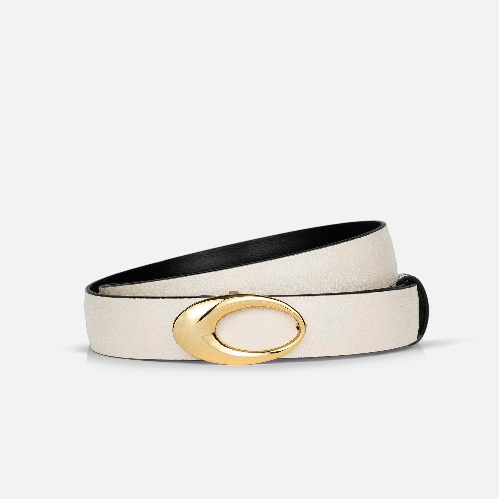 INFINITY REVERSIBLE BELT • IVORY
